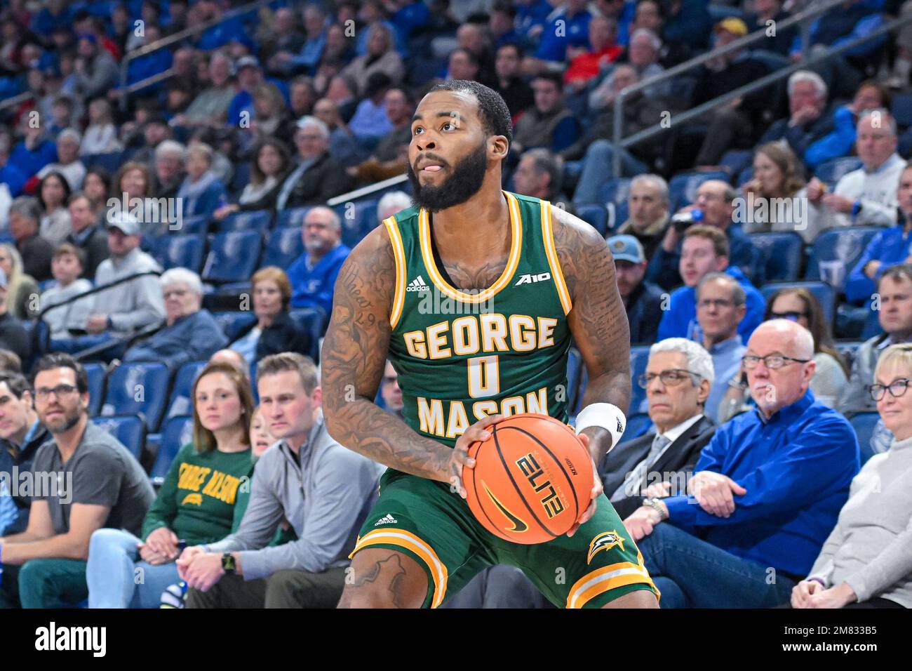 JANUARY 11, 2023: George Mason Patriots guard DeVon Cooper (0) gets ...