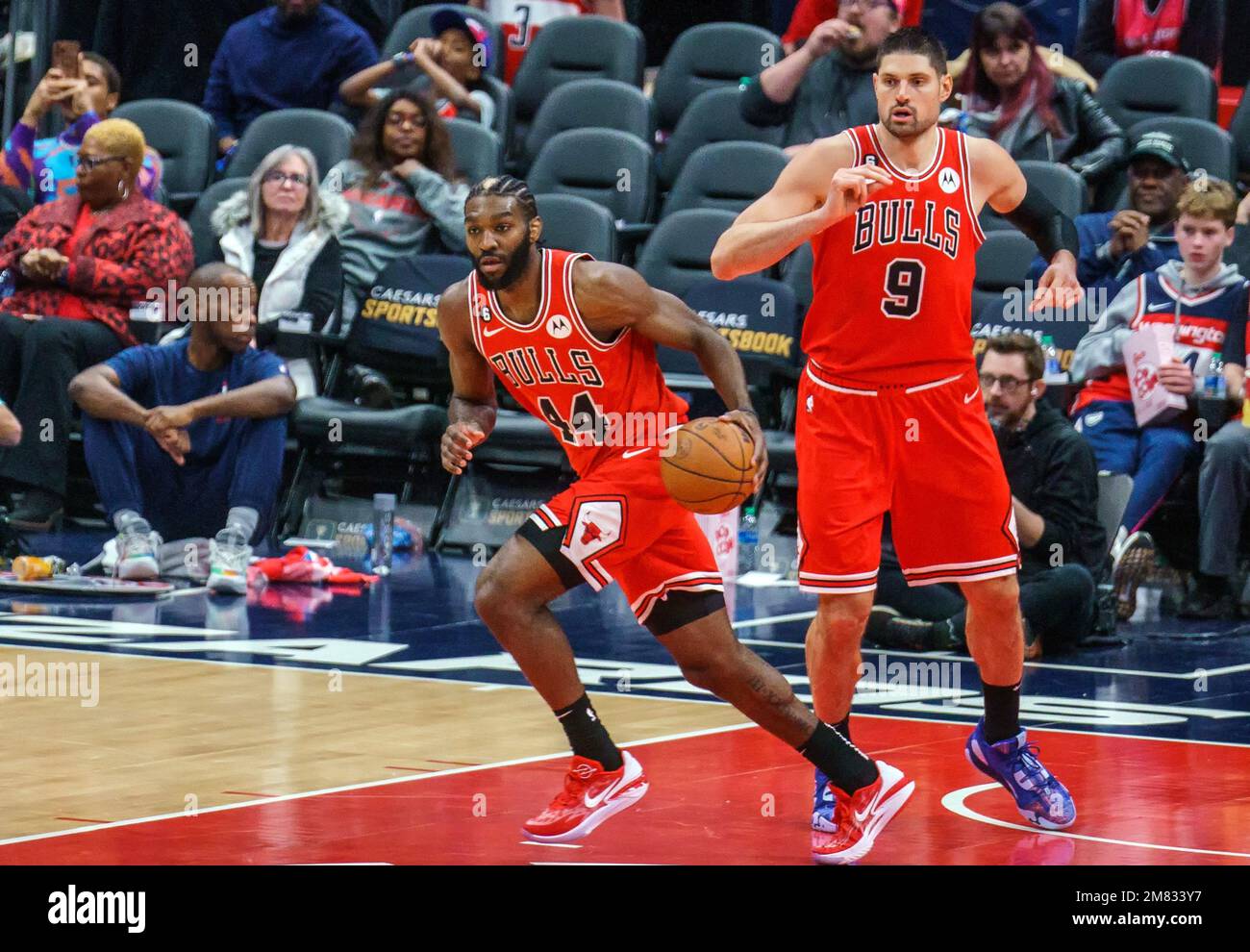 Washington, USA. 11th Jan, 2023. WASHINGTON, DC - JANUARY 11: Chicago Bulls center Nikola ...