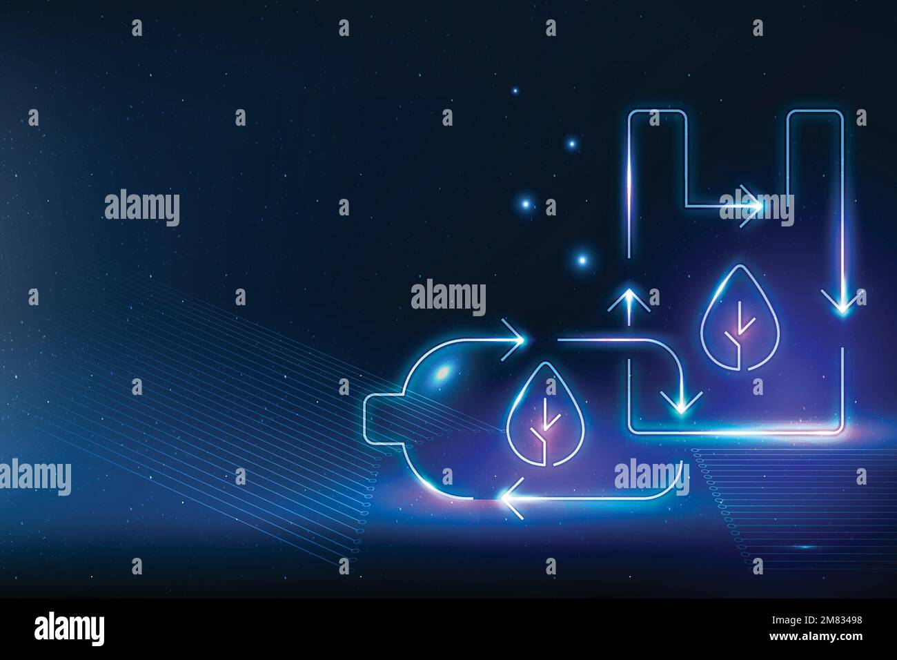 Recycle background vector in dark blue tone Stock Vector Image & Art ...