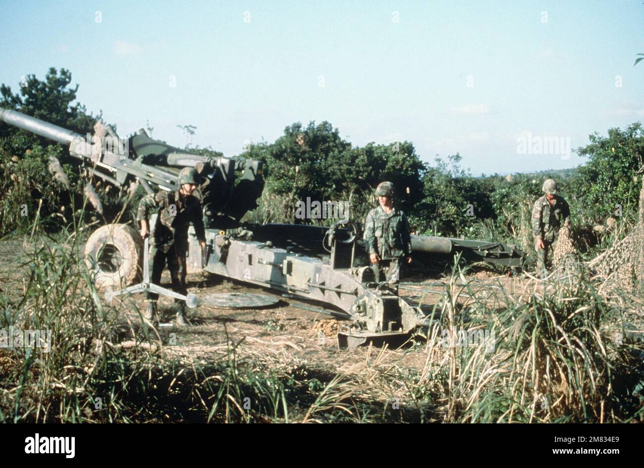 Members of Fox Battery, 2nd Battalion, 12th Marines, remove the ...