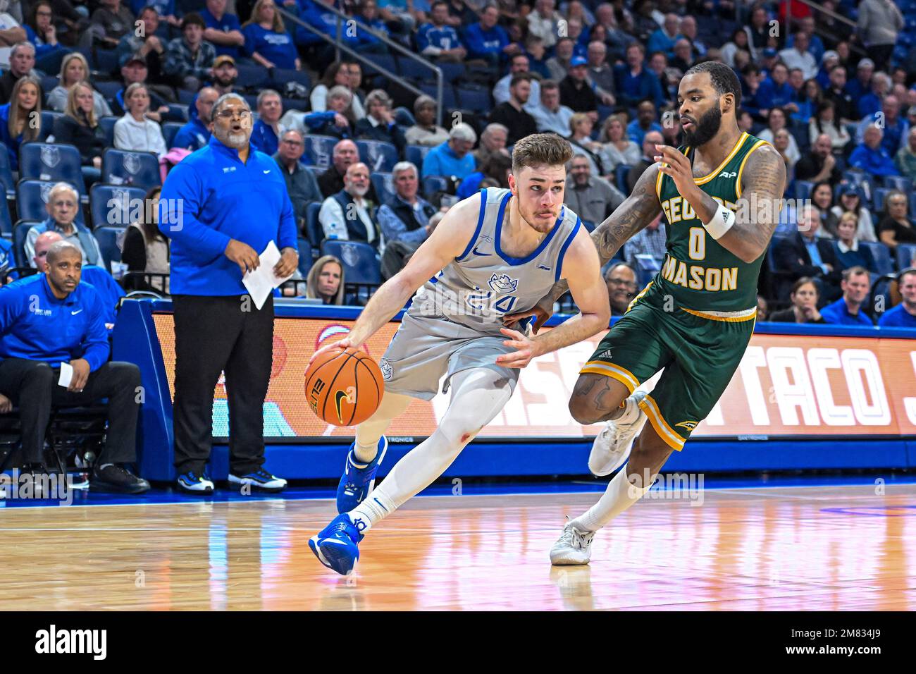 JANUARY 11, 2023: Saint Louis Billikens guard Gibson Jimerson (24) gets ...