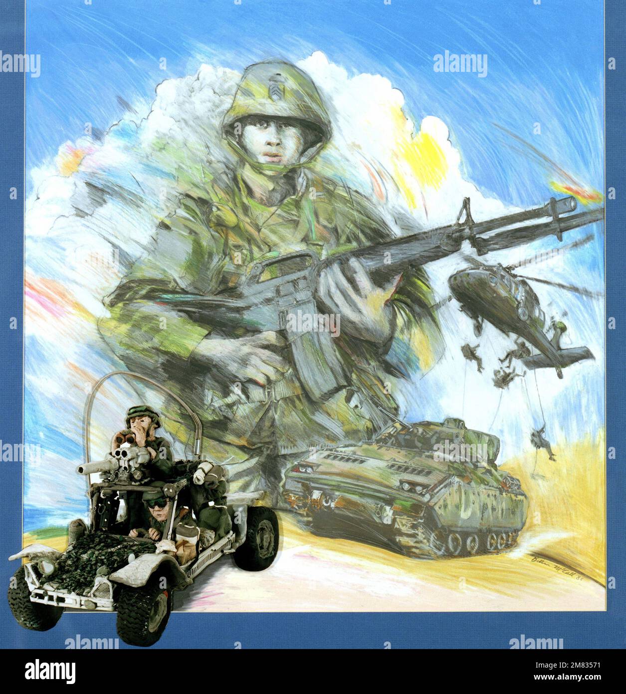 Artwork: "Training" 1985. Artist: Brian McCall. Catalog Number: 7.4.85 ...