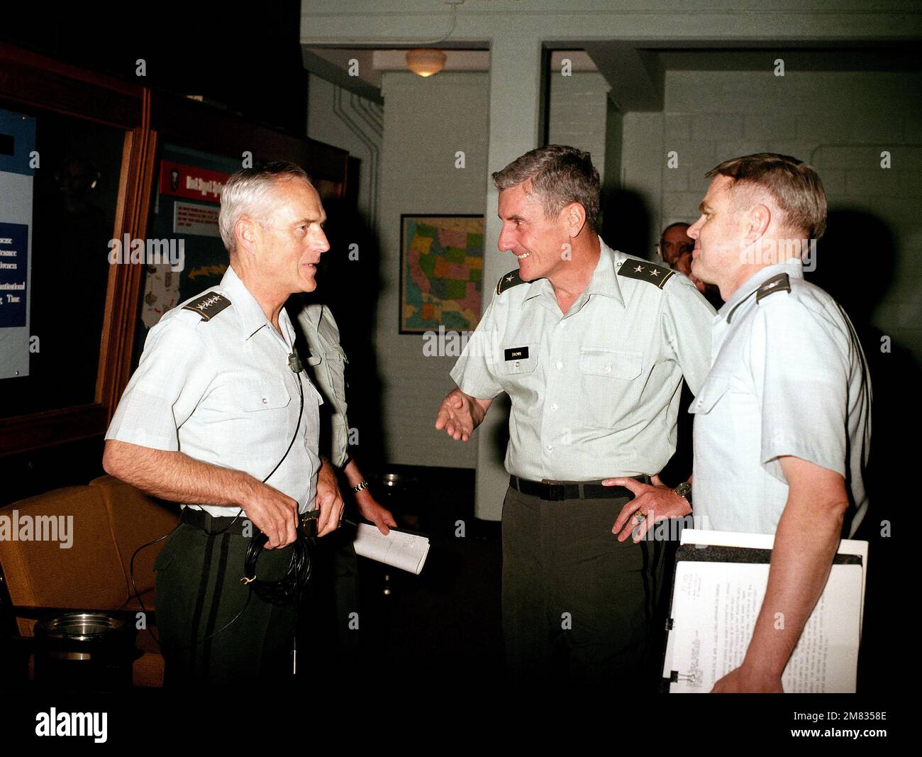 General John A. Wickham Jr., left, Army CHIEF of STAFF, talks with ...