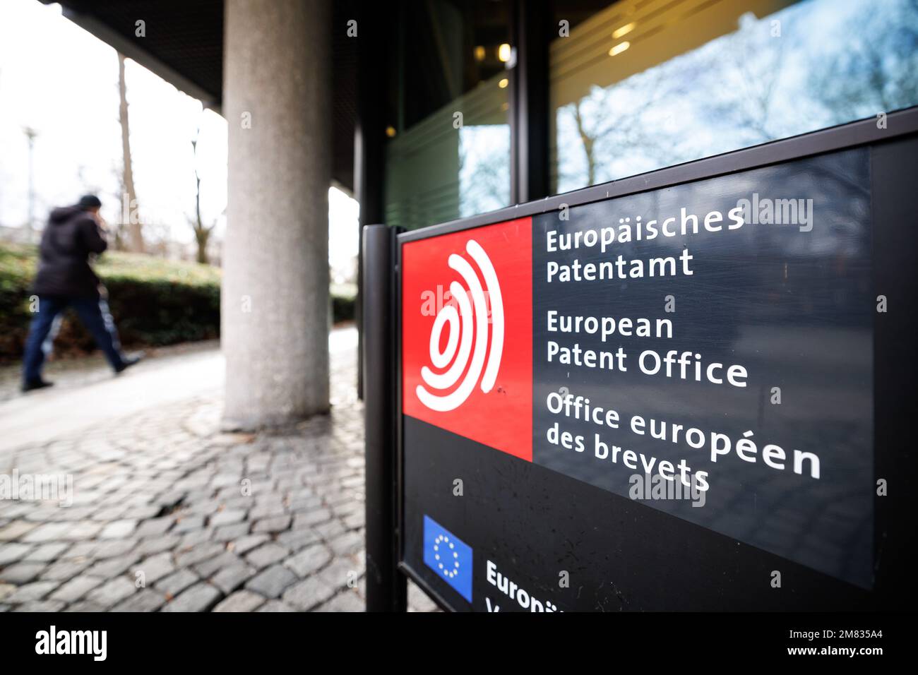 Munich, Germany. 10th Jan, 2023. The logo with the trilingual lettering ...
