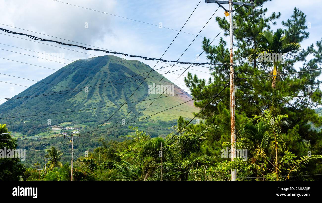 The beautiful lokon mountain in the city of Tomohon Stock Photo - Alamy