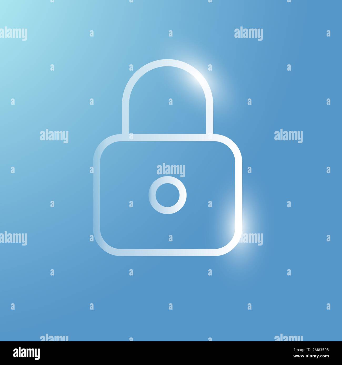 Lock feature vector technology icon in silver on gradient background ...