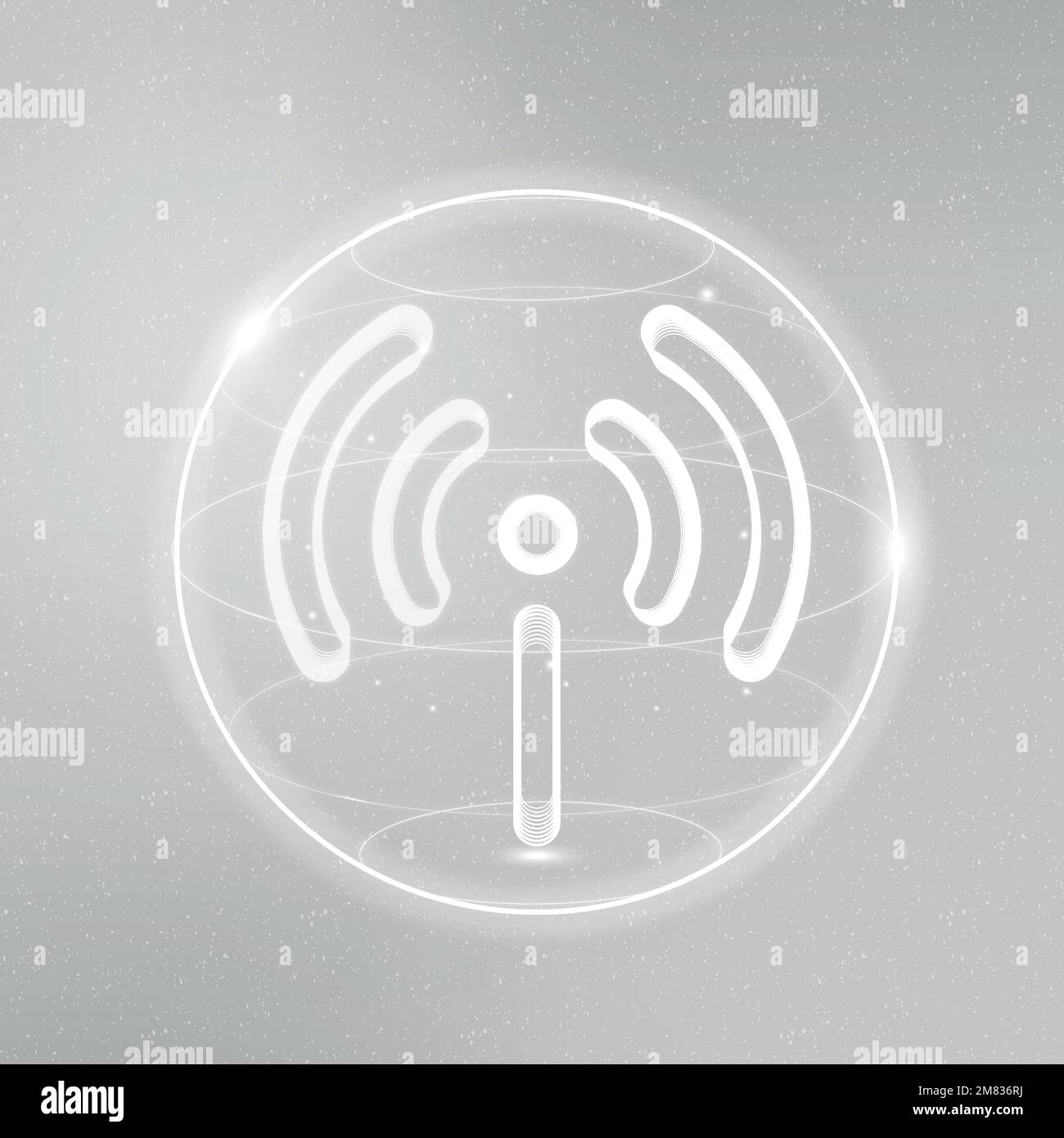 Hotspot network technology icon vector in white on gradient background ...