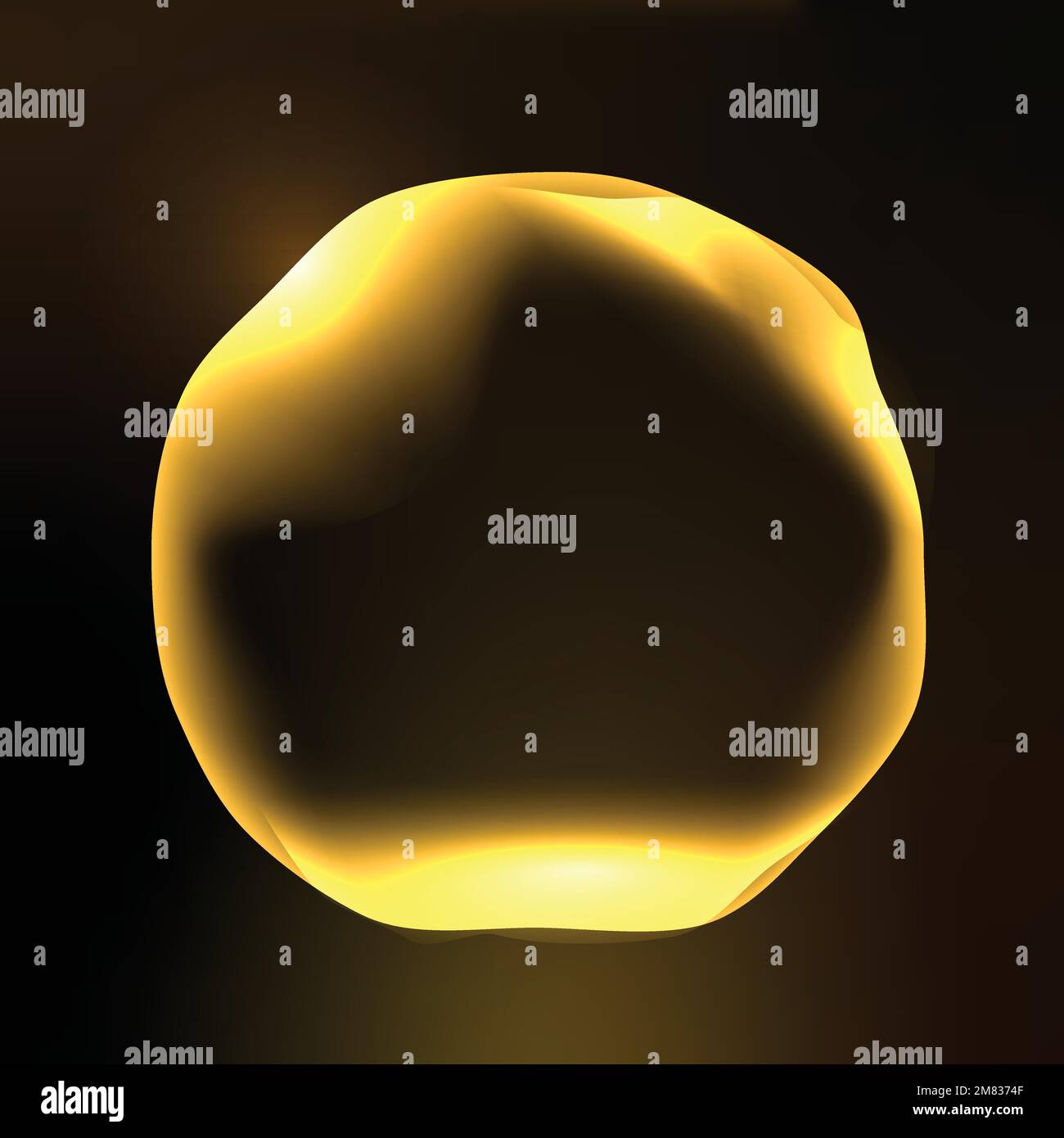 Virtual assistant technology circle vector graphic in neon gold Stock ...