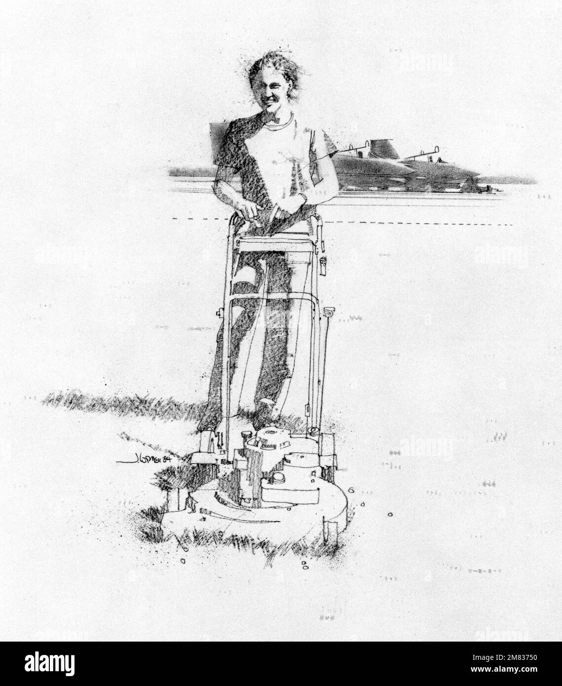 Artwork: "Mowing Air Person". Artist: Jeff Cornell. Country: Unknown ...