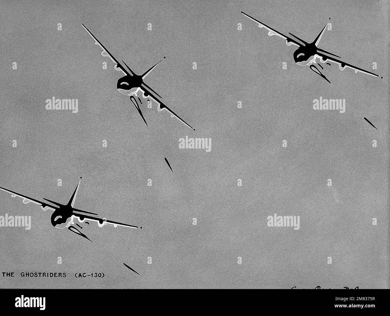 Artwork: "The Ghostriders (AC-130)". Artist: Carey Boone Nelson ...