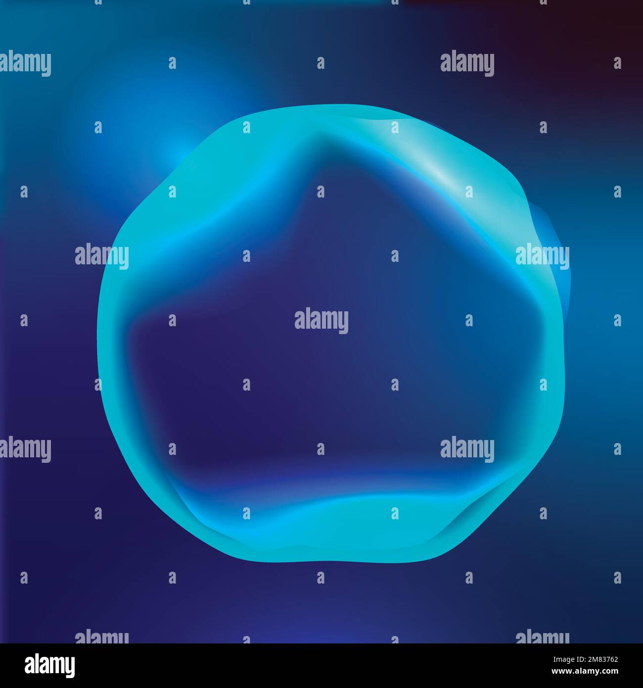 Virtual assistant technology circle vector graphic in neon blue Stock ...