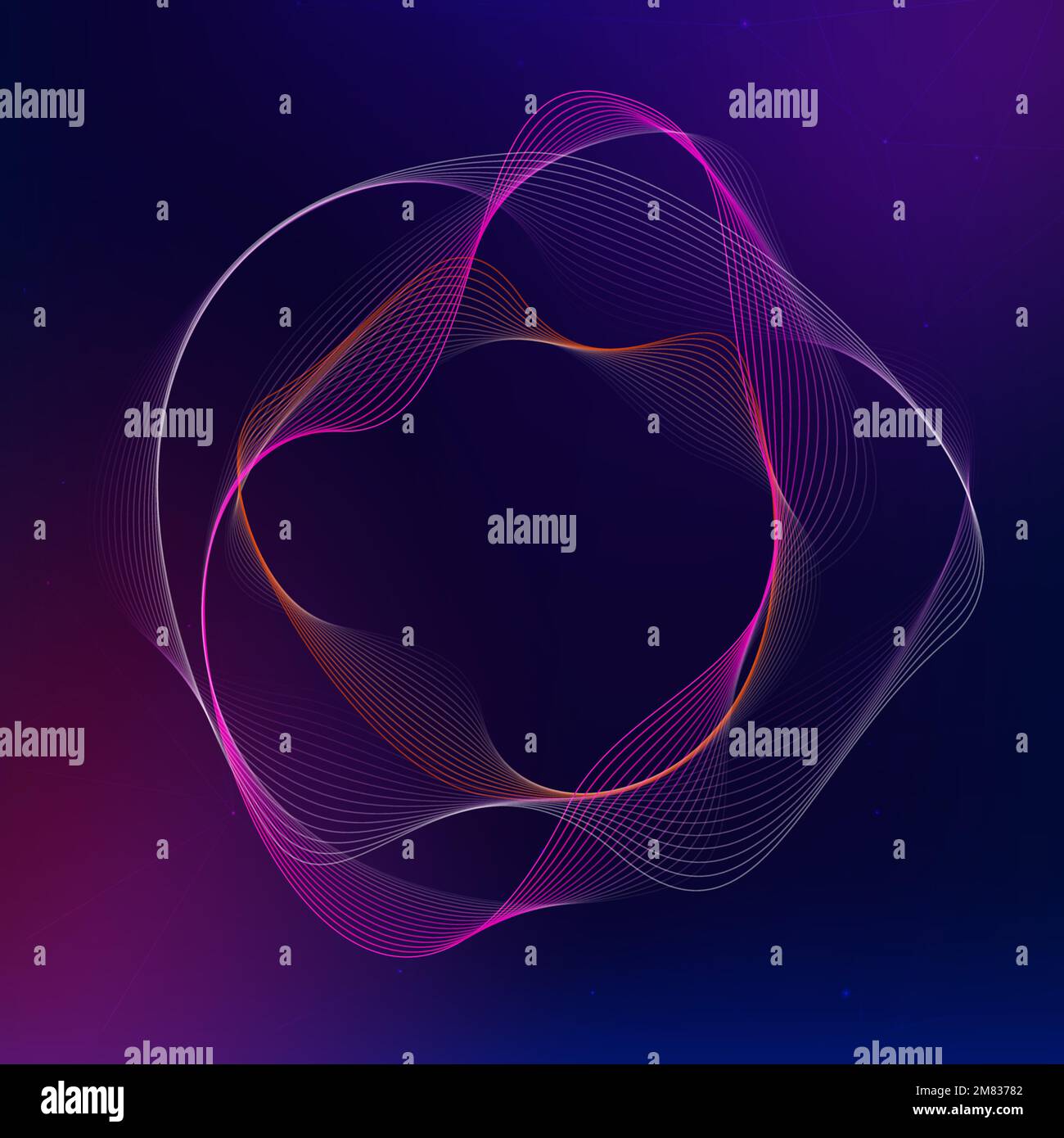 Virtual assistant technology vector irregular circle shape in pink ...