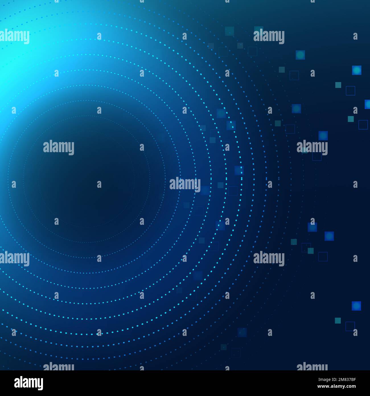 Technology circle blue background vector in digital transformation ...