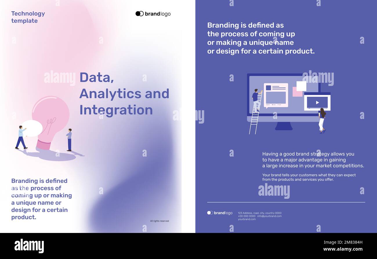 Technology editable template vector set Stock Vector Image & Art - Alamy