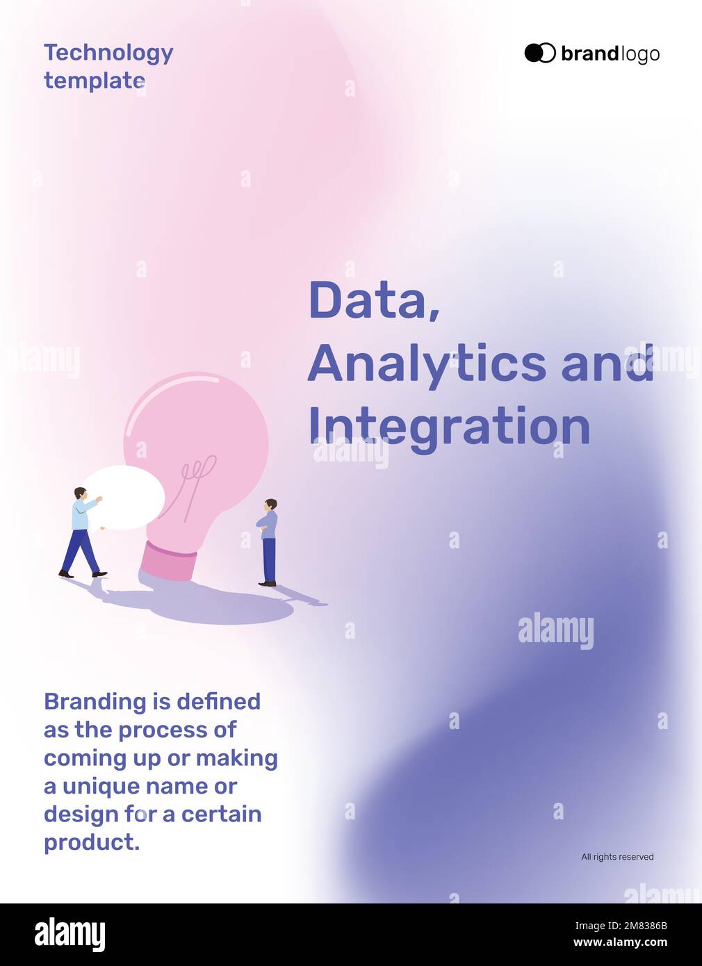 Technology integration editable template vector Stock Vector Image ...