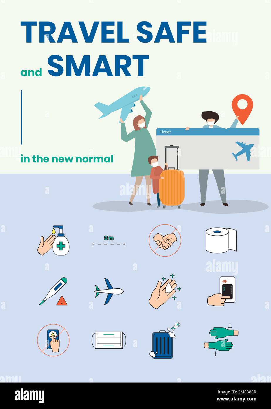 Travel vector template new normal celebration Stock Vector Image & Art ...