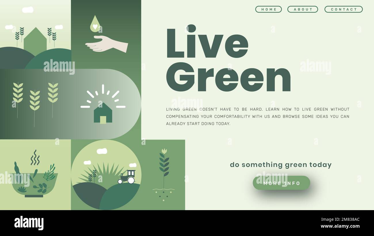Live green vector template blog banner design Stock Vector Image & Art ...