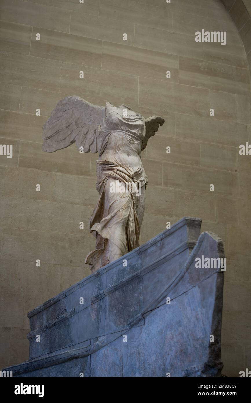 The Louvre in Paris, France, goddess of victory Stock Photo - Alamy