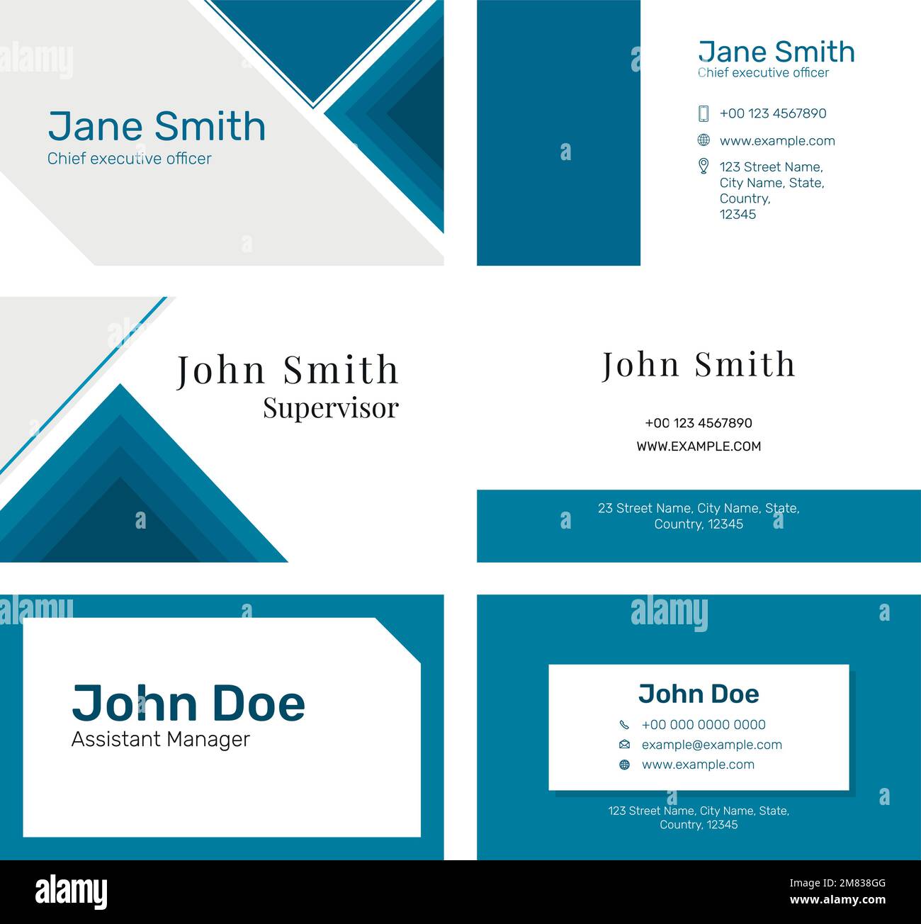 Modern business card template hi-res stock photography and images - Alamy