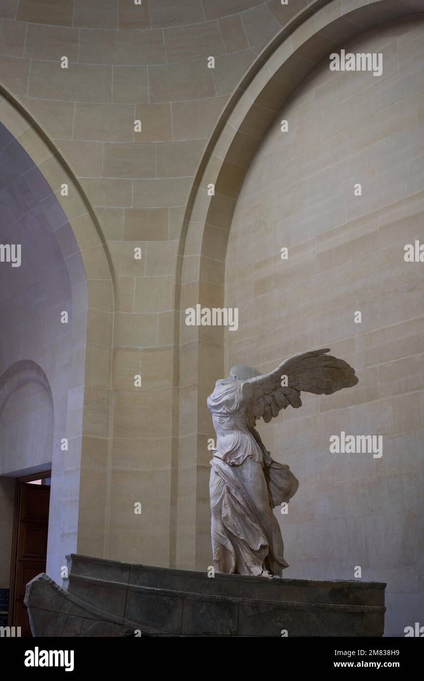 The Louvre in Paris, France, goddess of victory Stock Photo - Alamy