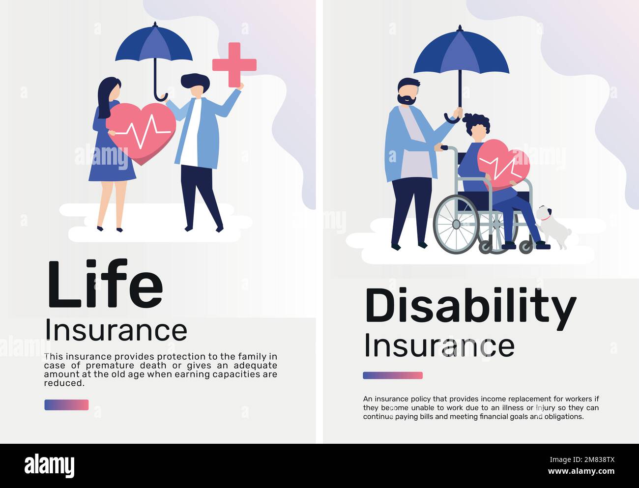 Poster templates vector for life and disability insurance Stock Vector ...