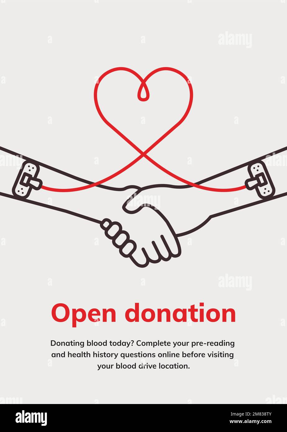 Open donation charity template vector blood donation campaign ad poster ...