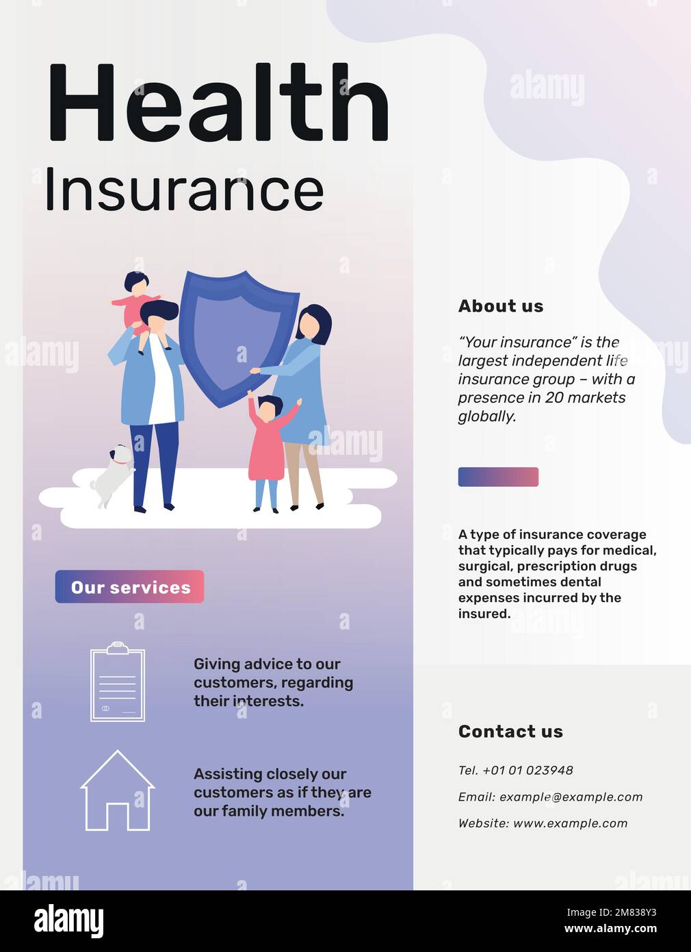 Health insurance template vector for flyer Stock Vector Image & Art - Alamy