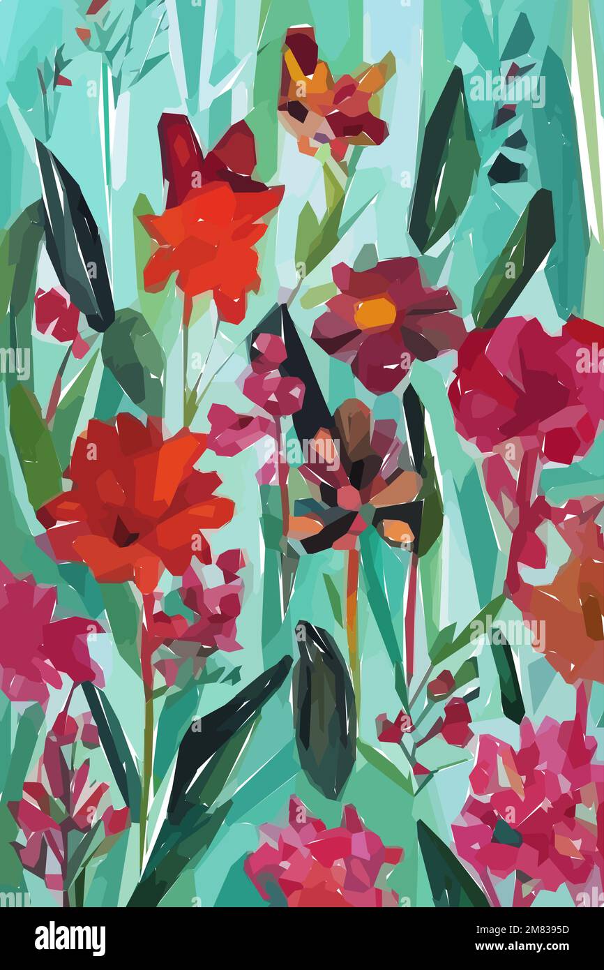 Flowers, leaf, branch. Hand drawn floral watercolor vector illustration ...