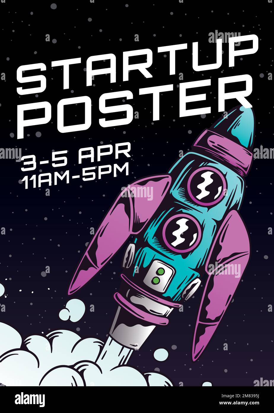 Startup business poster template vector Stock Vector Image & Art - Alamy