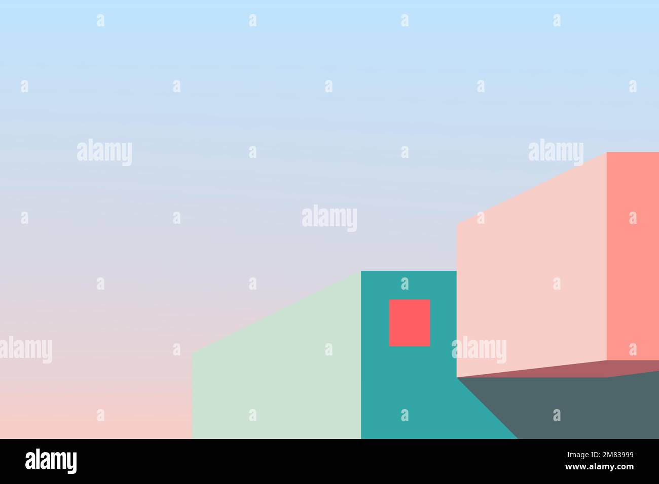 Minimal house exterior design vector Stock Vector Image & Art - Alamy