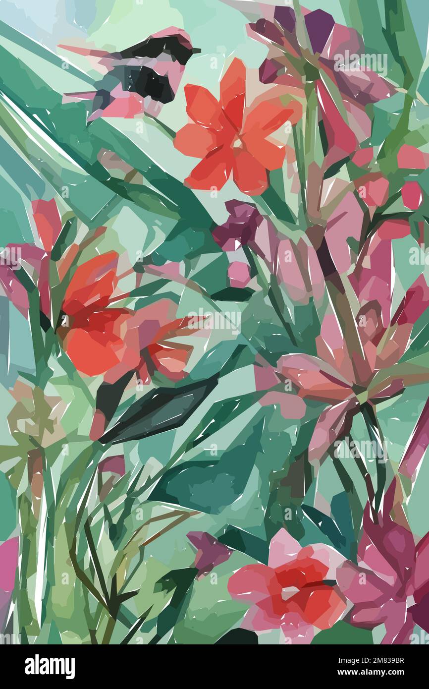 Flowers, leaf, branch. Hand drawn floral watercolor vector illustration ...