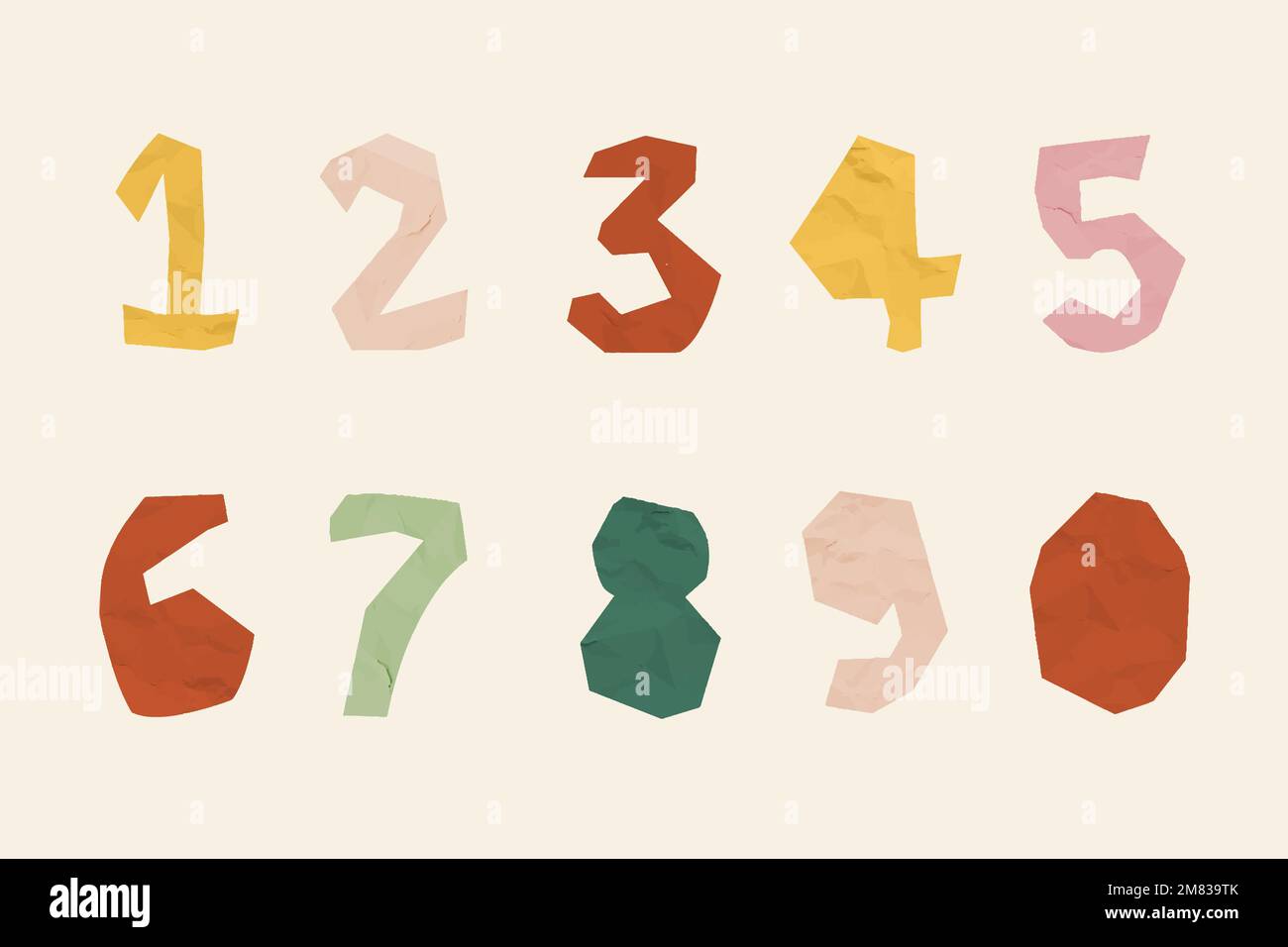 Number vector doodle typography font set Stock Vector Image & Art - Alamy