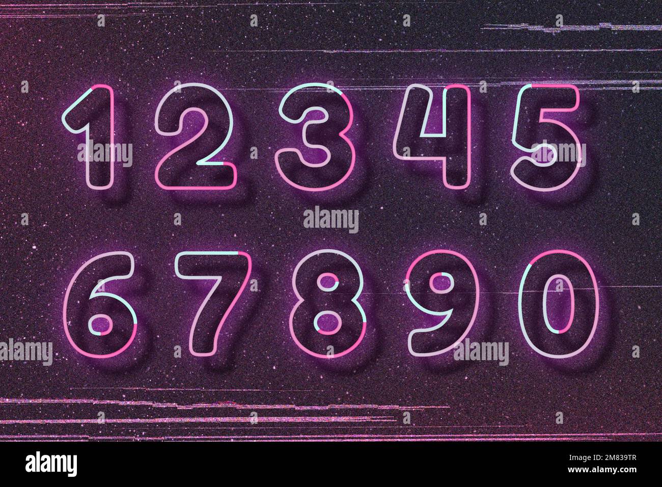 Number typography Stock Vector Images - Alamy