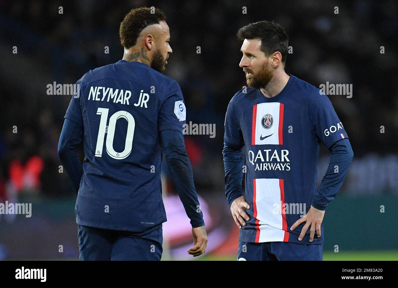 Neymar messi psg 2023 hi-res stock photography and images - Alamy