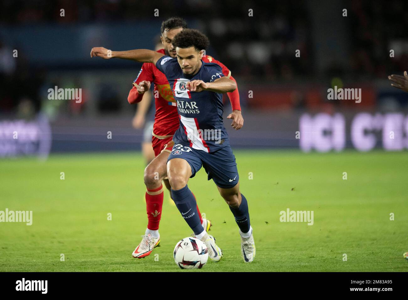 Zaire-Emery Warren during the French L1 football match between Paris ...