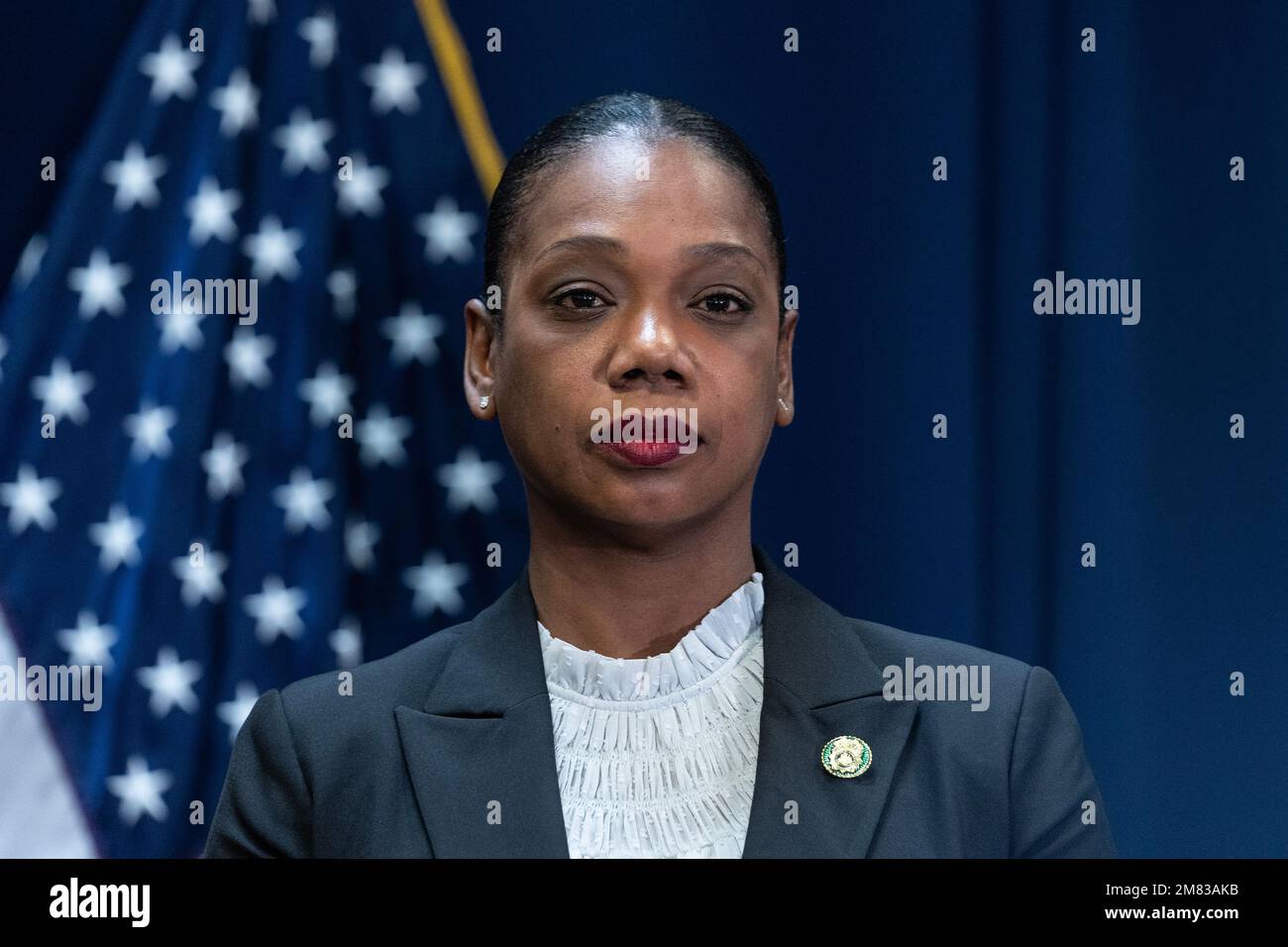 Police Commissioner Keechant Sewell attends press conference on new gun ...