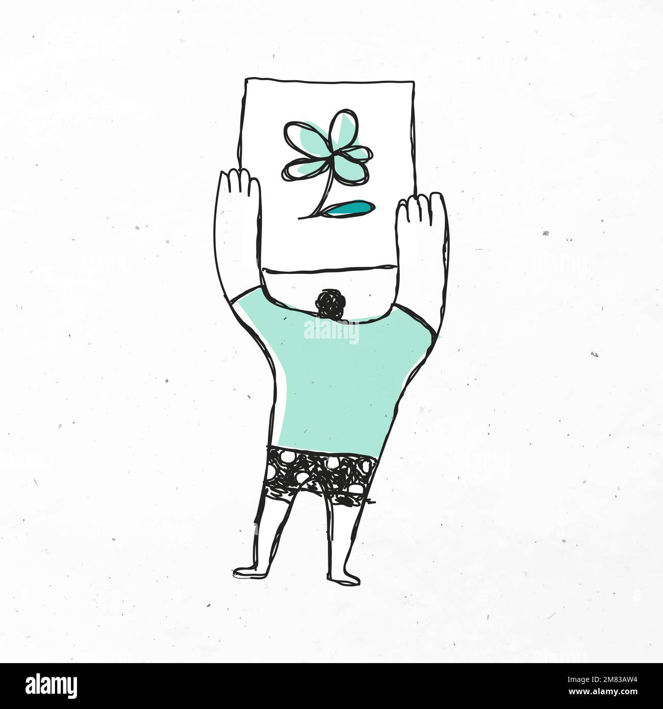 Standing male figure holding Stock Vector Images - Alamy