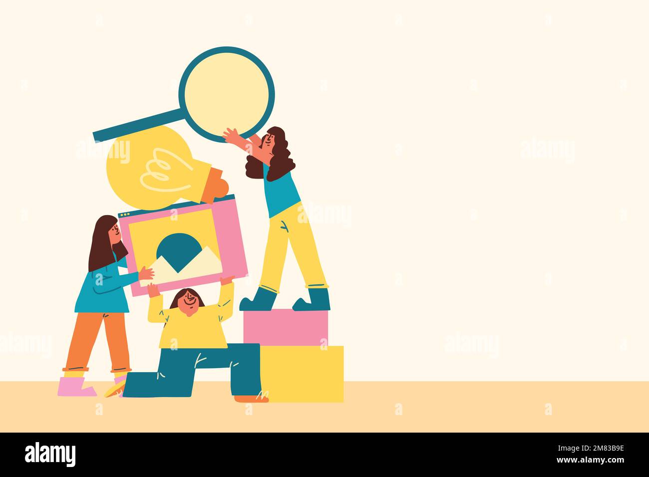 Small business background vector in a flat design Stock Vector Image ...