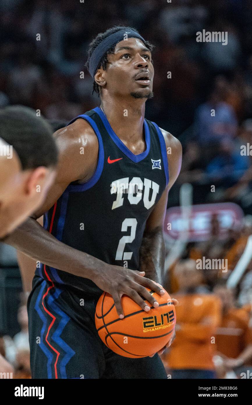 Texas, USA. 11th Jan, 2023. Emanuel Miller #2 of the TCU Horned Frogs ...