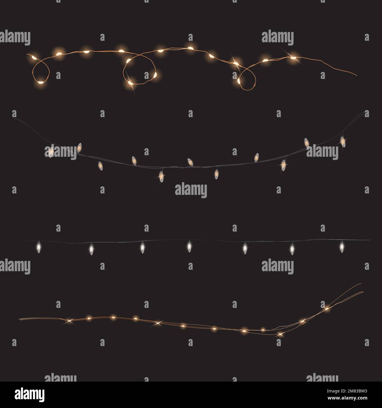 String light design elements vector on dark brown background Stock ...