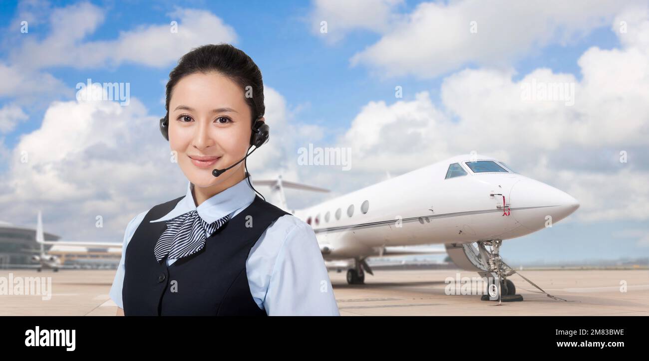 The female customer service personnel Stock Photo - Alamy