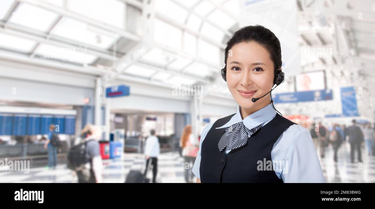 The female customer service personnel Stock Photo - Alamy