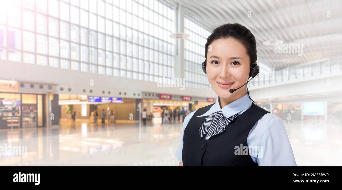 The female customer service personnel Stock Photo - Alamy