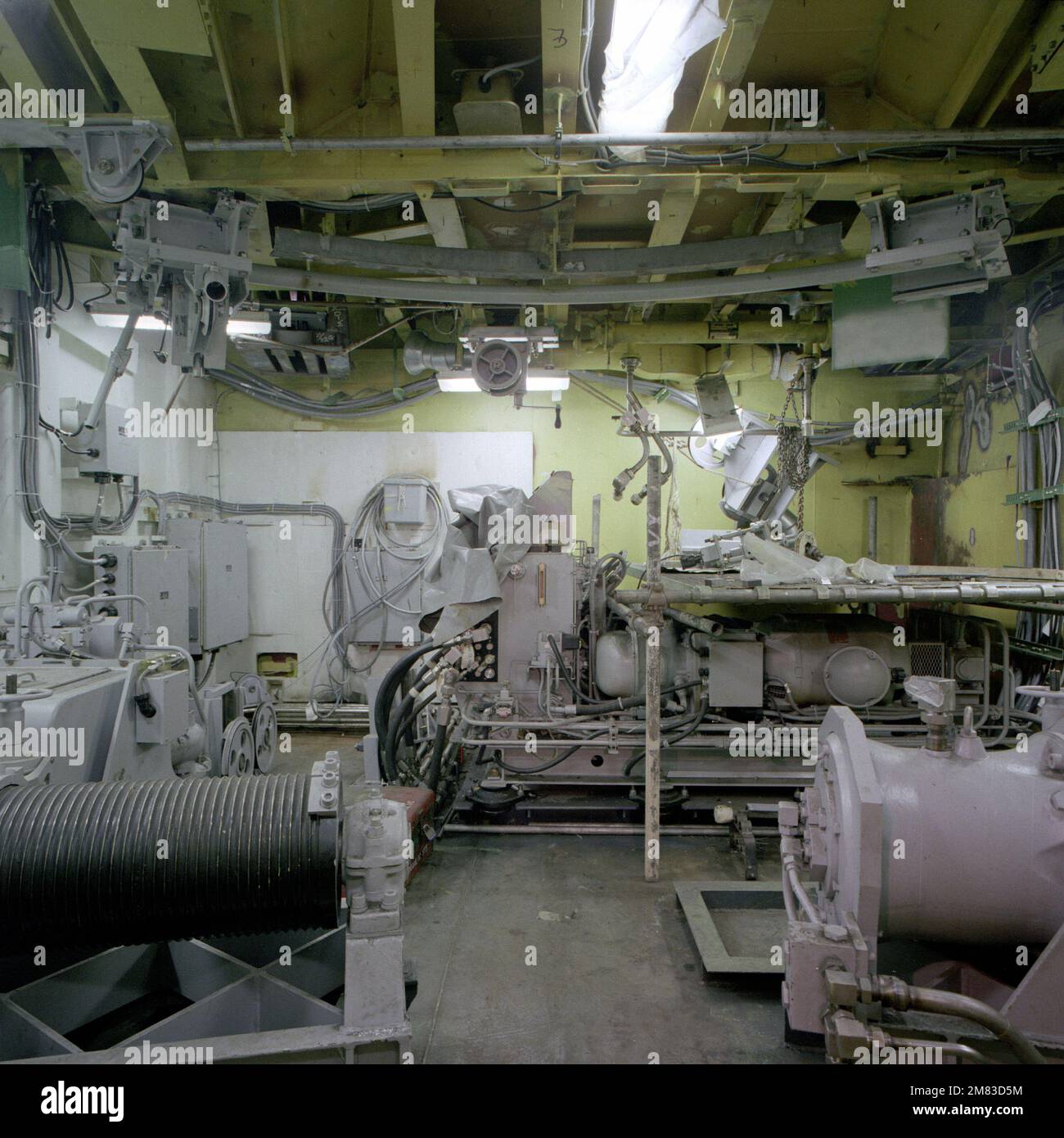 A view of auxiliary machinery room No. 3 aboard the guided missile ...