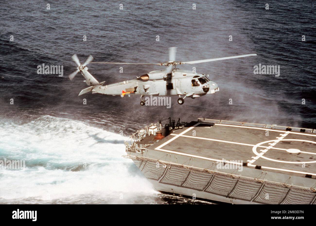 A right side view of an SH-60B Sea Hawk helicopter from Light ...