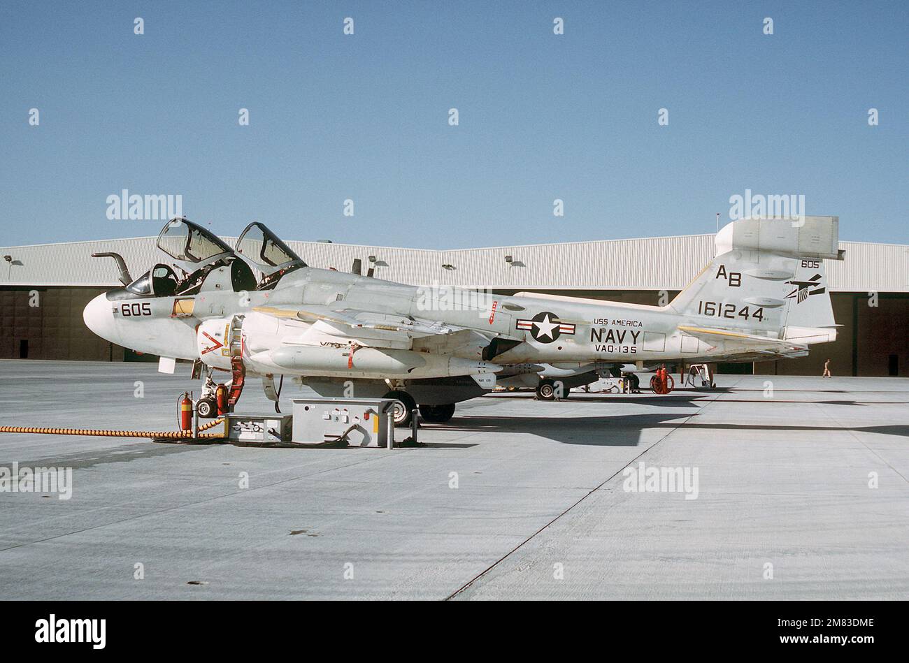 A left side view of a Tactical Electronic Warfare Squadron 135 (VAQ-135 ...