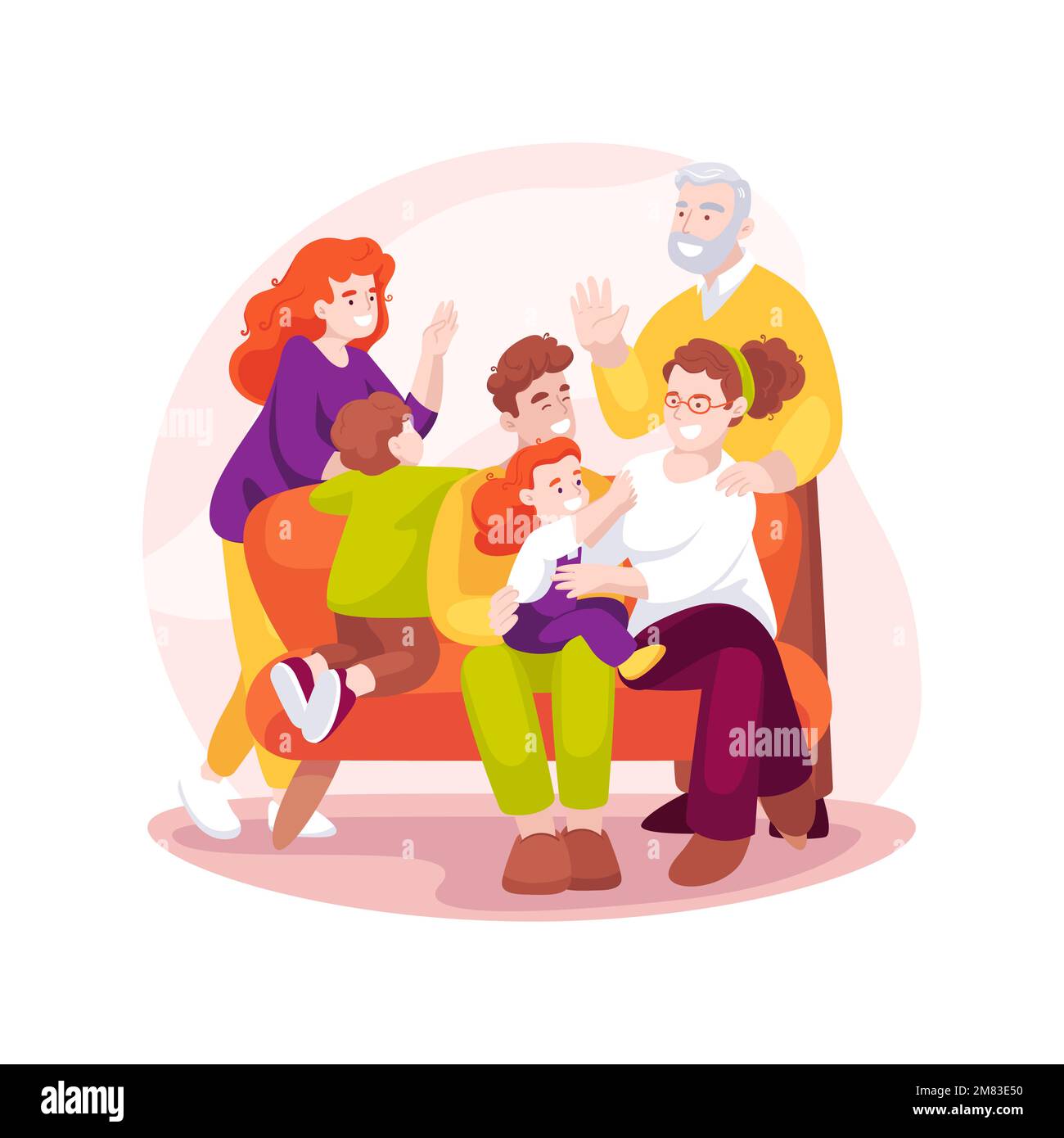 Family reunion isolated cartoon vector illustration Stock Vector Image ...