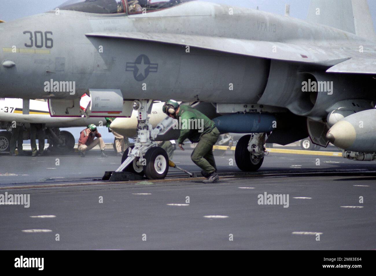 An F/A-18 Hornet aircraft from Strike-fighter Squadron 113 (VFA-113 ...