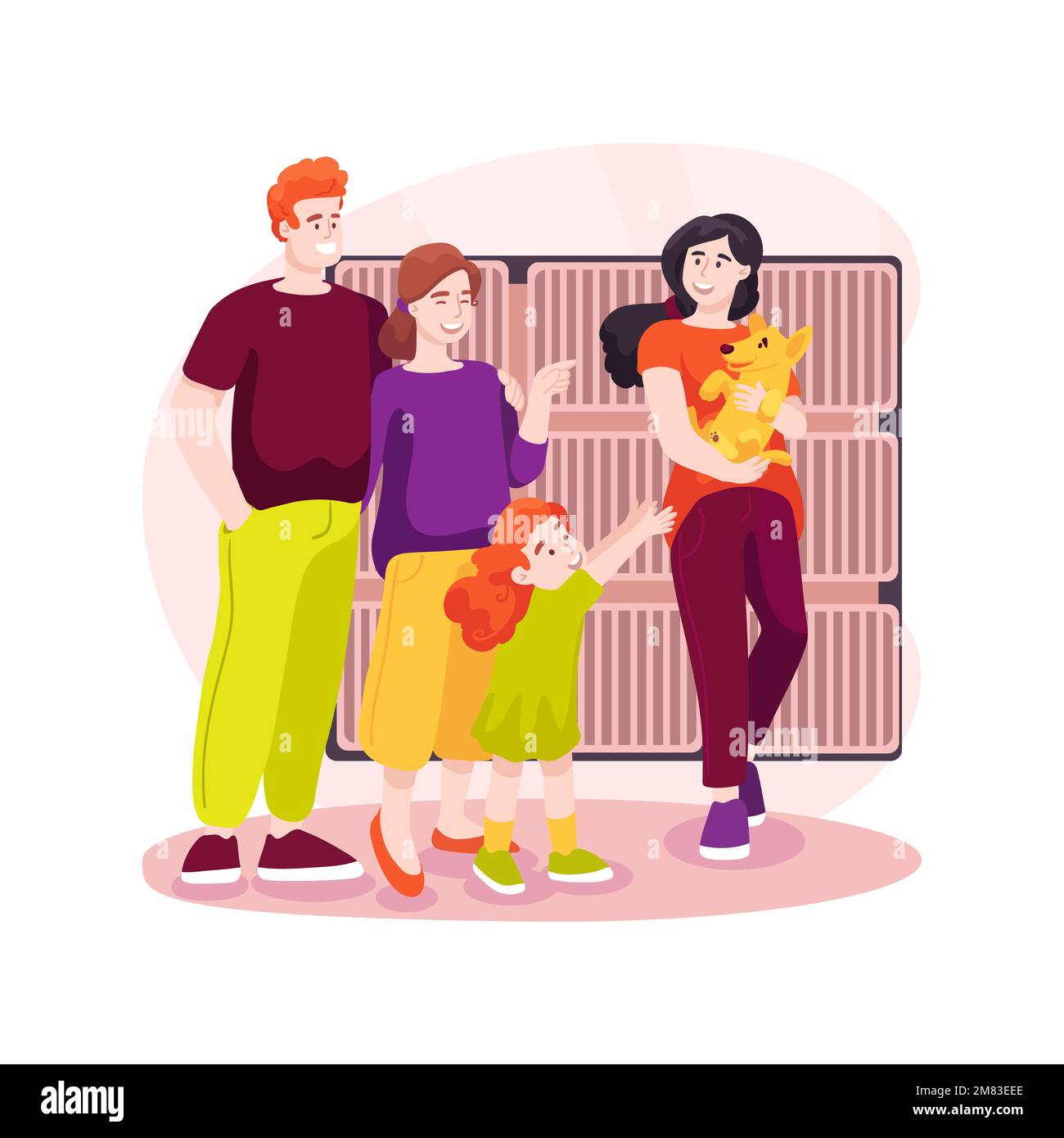 Taking an animal from a shelter isolated cartoon vector illustration ...