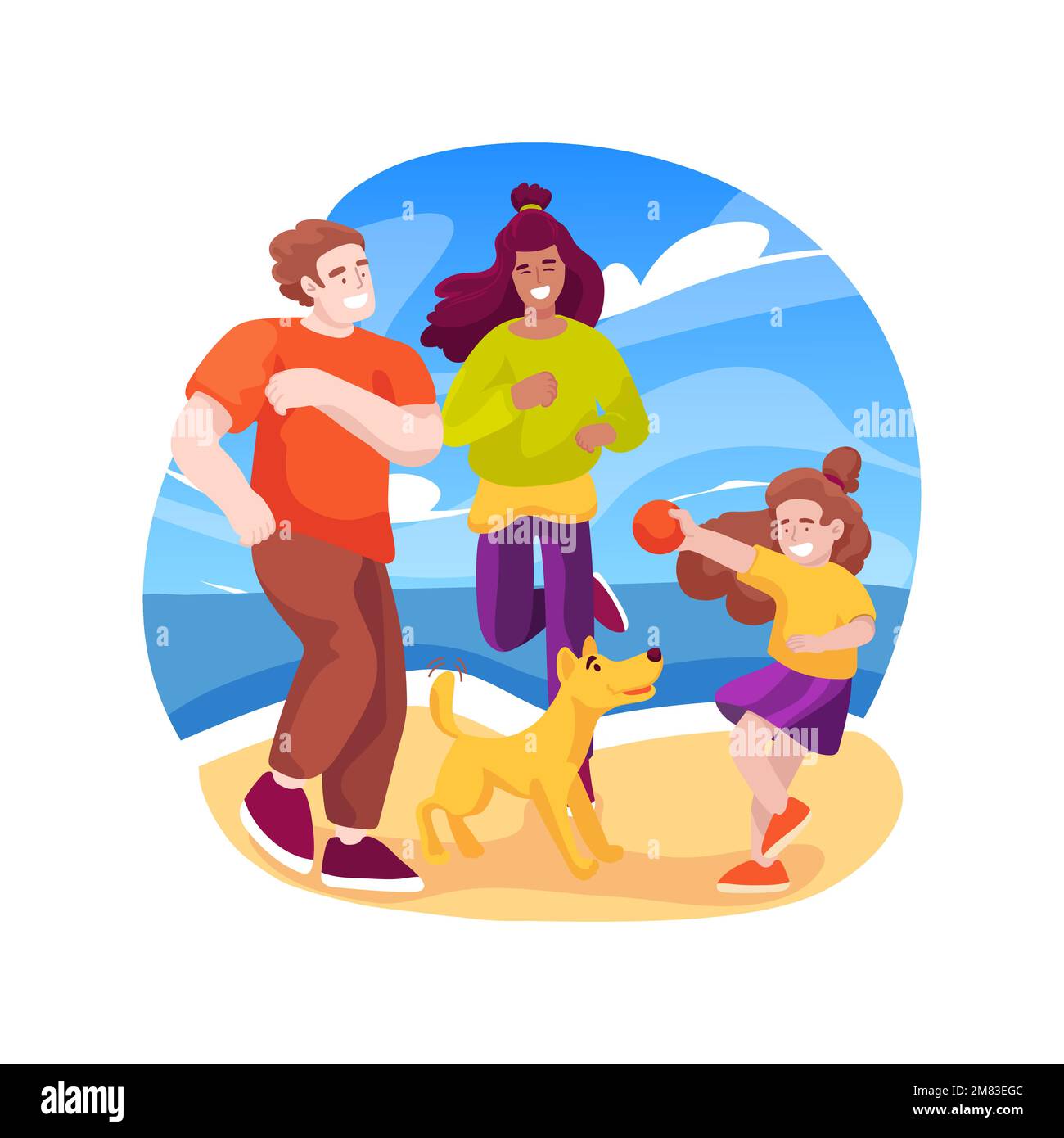 Dog fun isolated cartoon vector illustration Stock Vector Image & Art ...